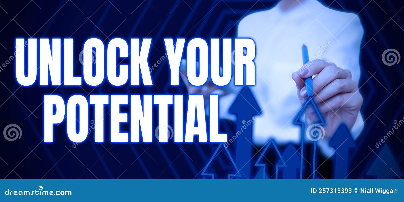 Handwriting Text Unlock Your Potential. Concept Meaning Maximize the ...