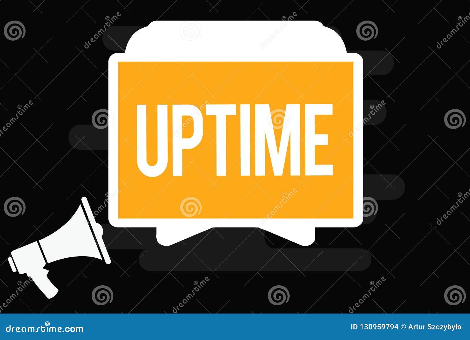 UPTIME Concept Cell Background Royalty-Free Illustration ...