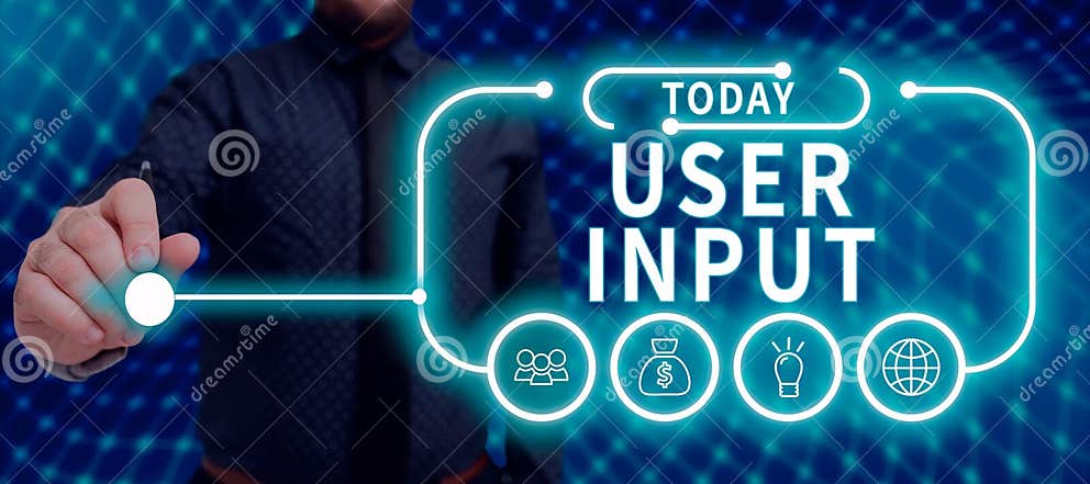 Handwriting Text User Input. Business Idea Any Information or Data that is Sent To a Computer ...