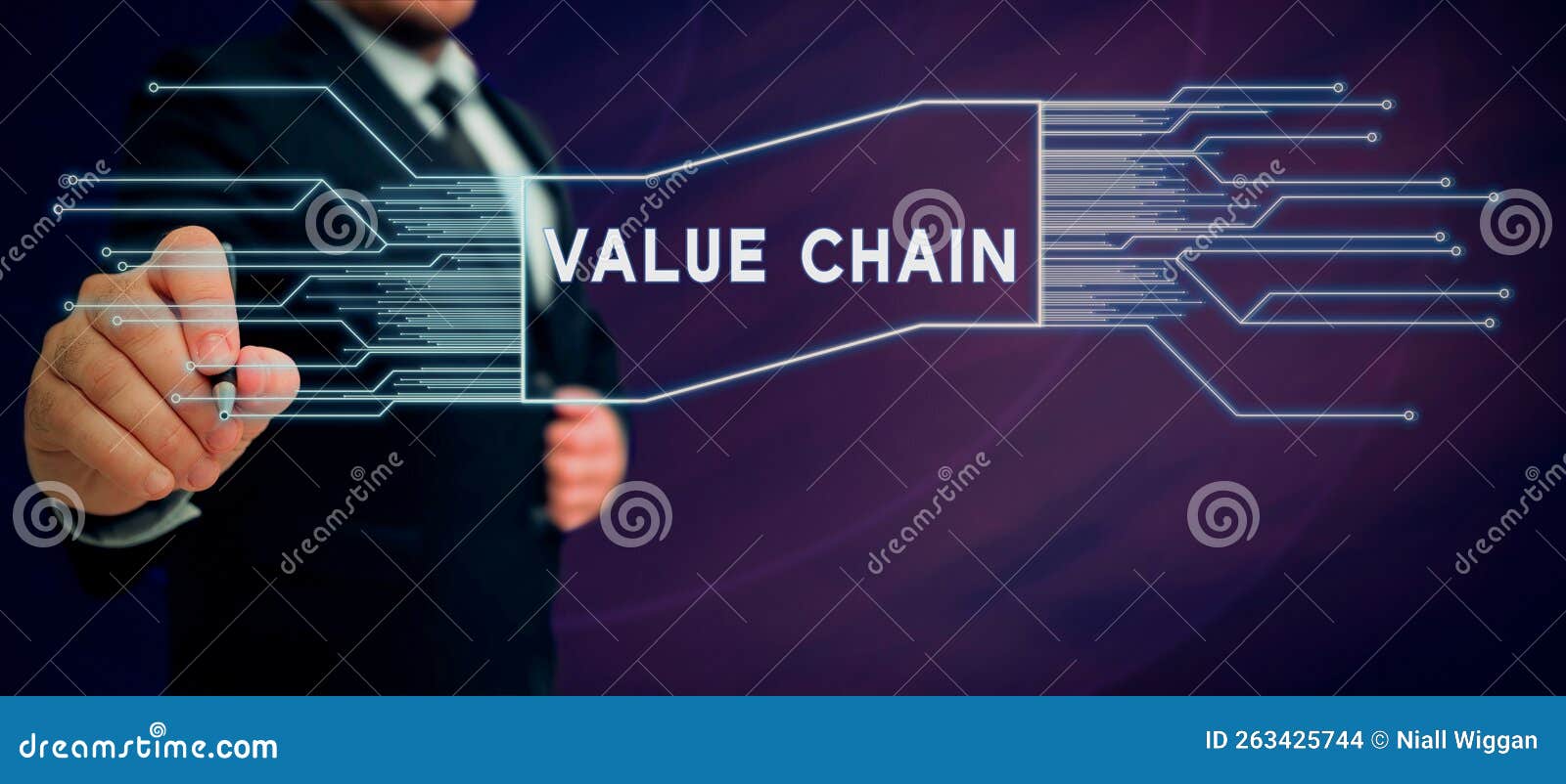 Handwriting Text Value Chain. Word Written on Business Manufacturing ...