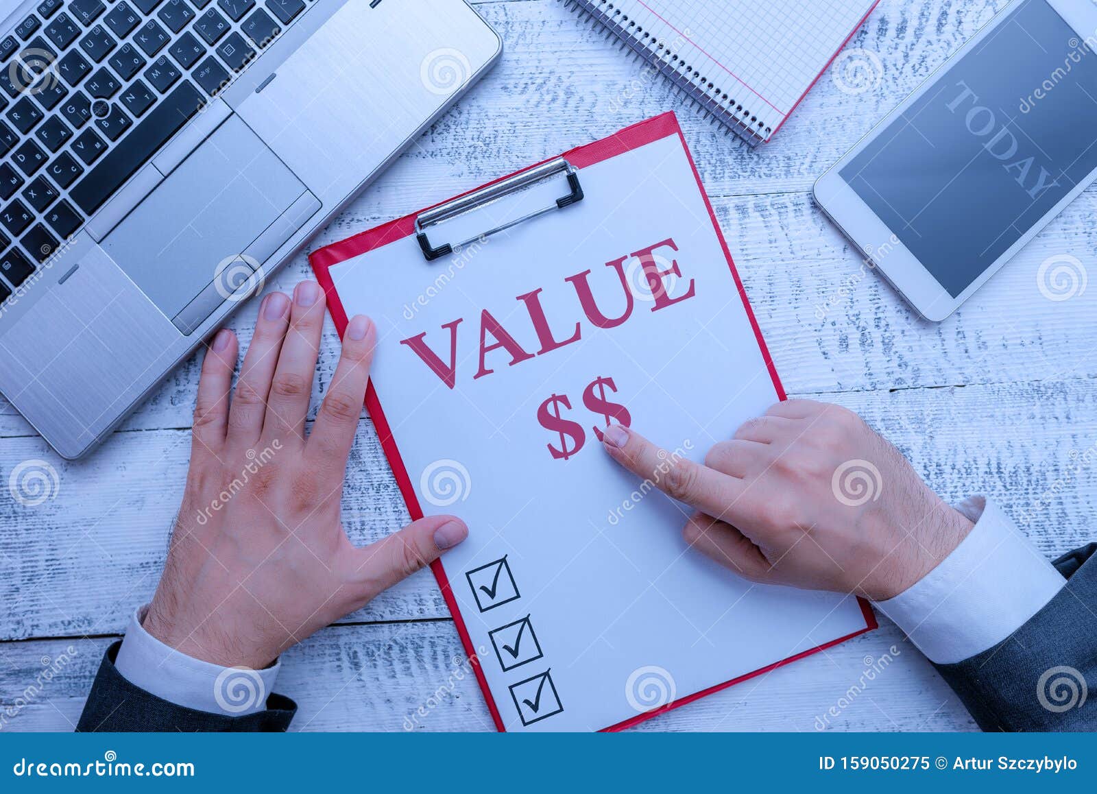 Handwriting Text Value Dolar. Concept Meaning the Worth of the Process ...
