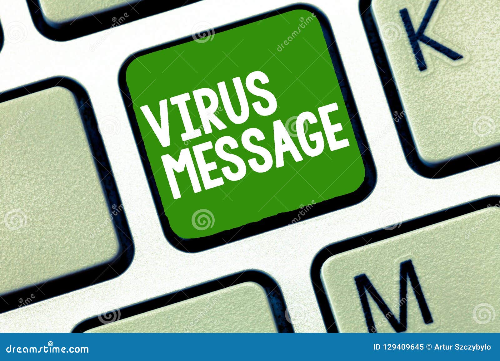 Handwriting Text Virus Message. Concept Meaning Malicious Software ...
