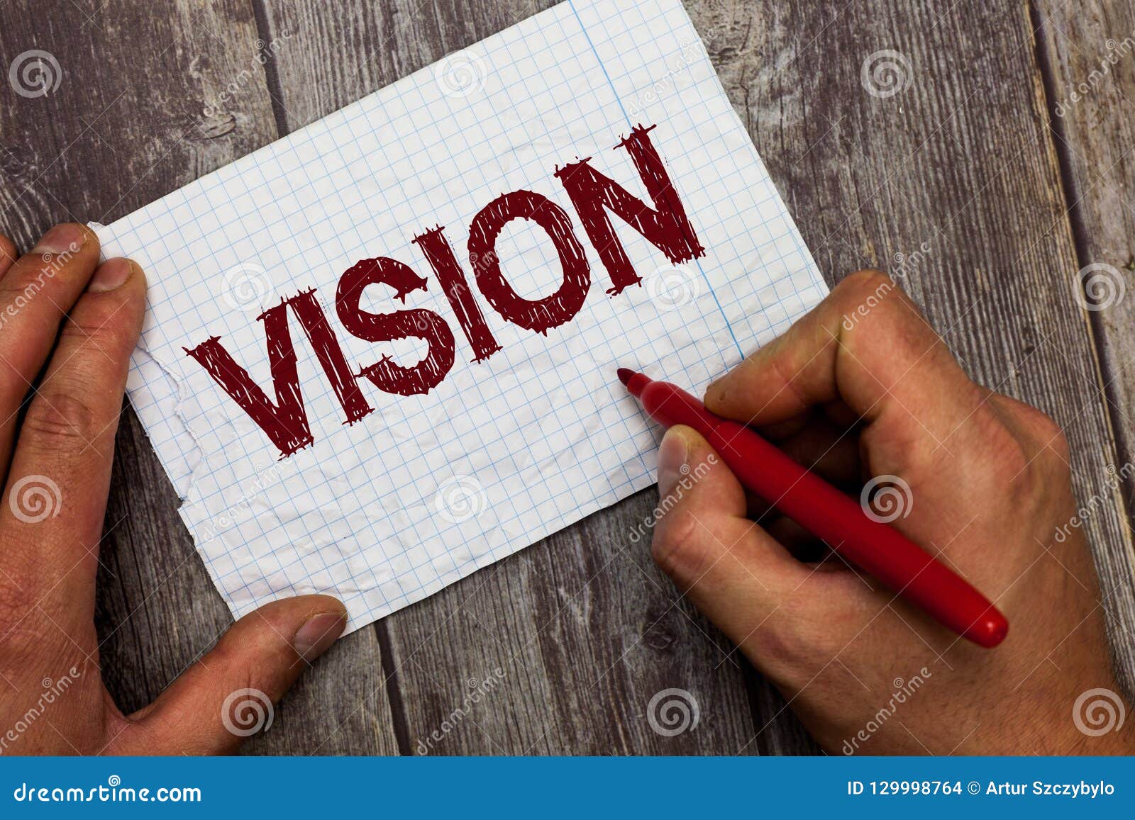 Handwriting Text Vision. Concept Meaning Being Able To See Objective ...