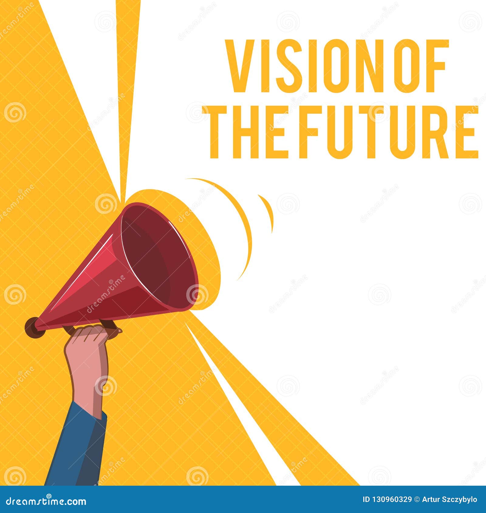 Handwriting Text Vision of the Future. Concept Meaning Seeing Something ...