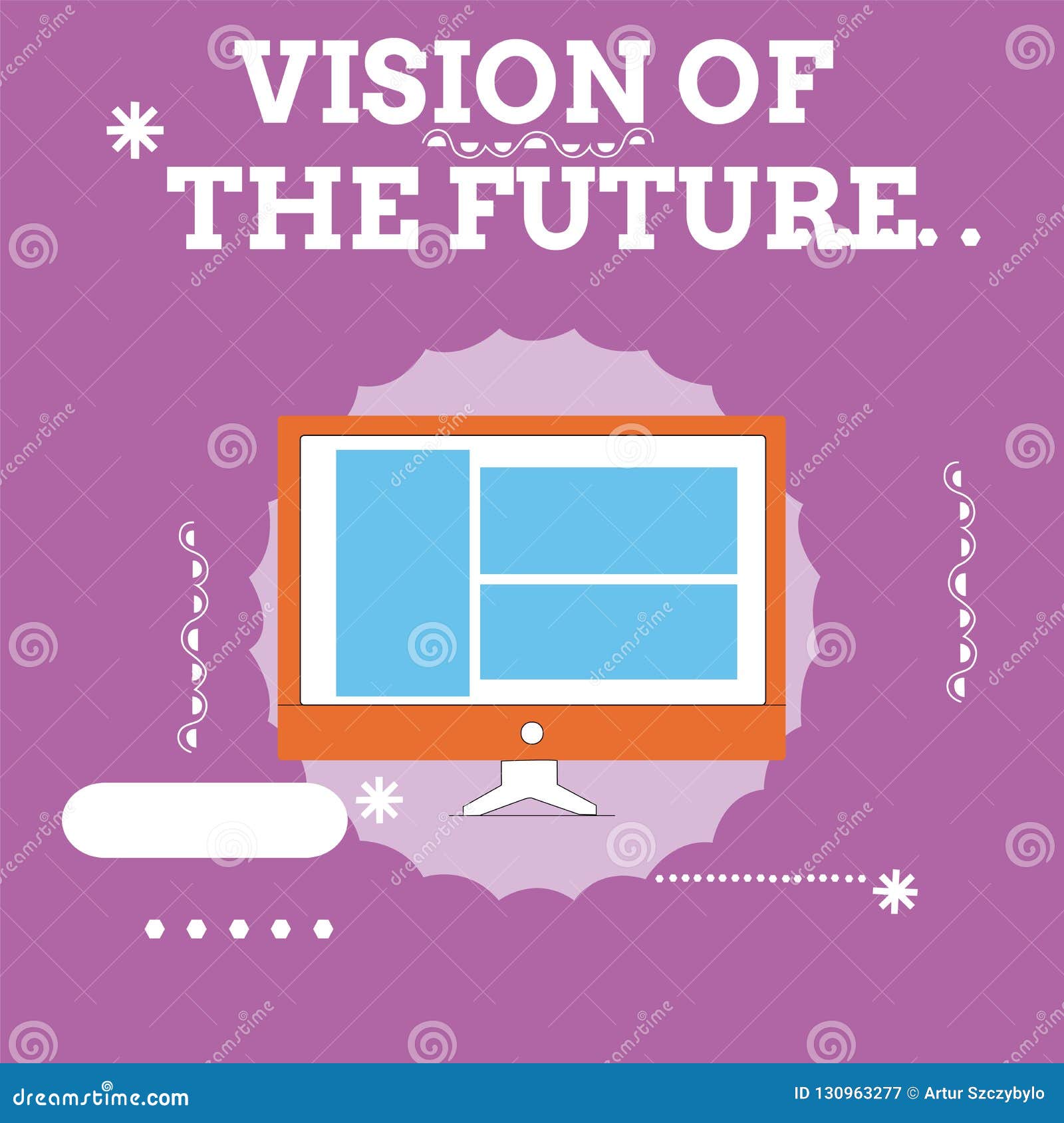 Handwriting Text Vision of the Future. Concept Meaning Seeing Something ...