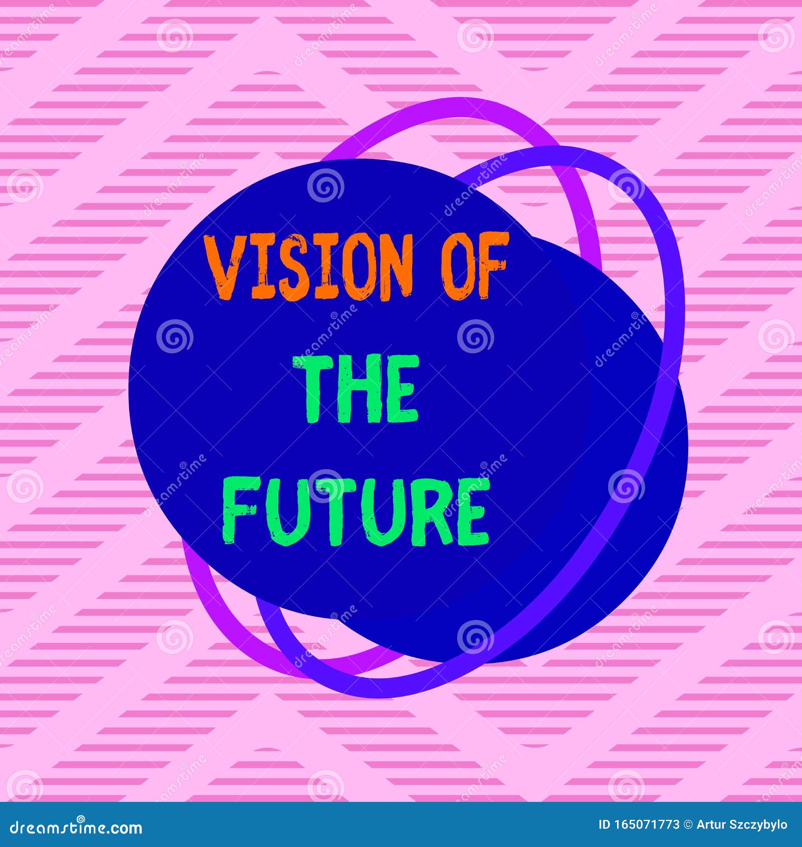 Handwriting Text Vision of the Future. Concept Meaning Seeing Something ...