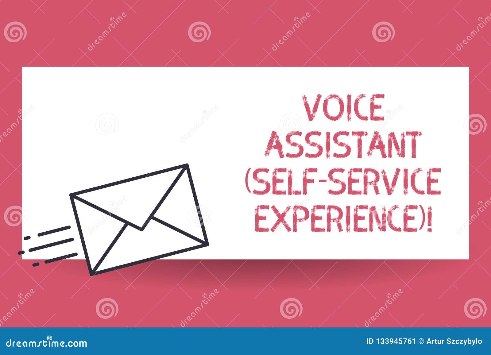 Handwriting Text Voice Assistant Self Service Experience. Concept ...