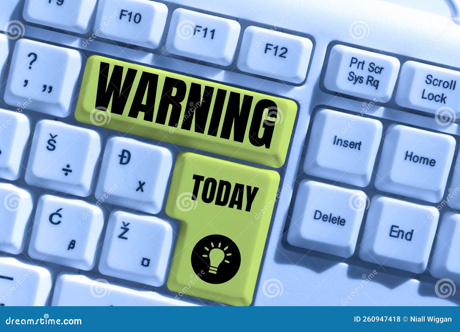 Handwriting Text Warning. Internet Concept Statement or Event that ...