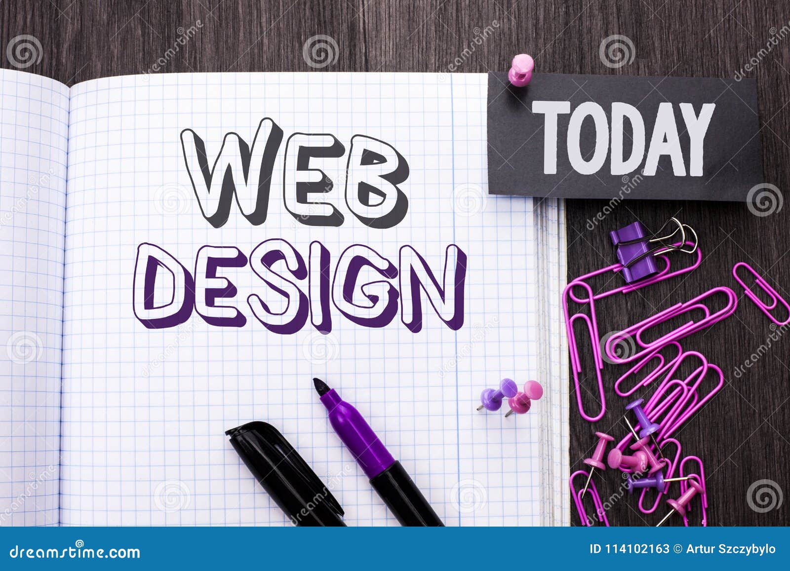 Handwriting Text Web Design. Concept Meaning Web Layout Template ...