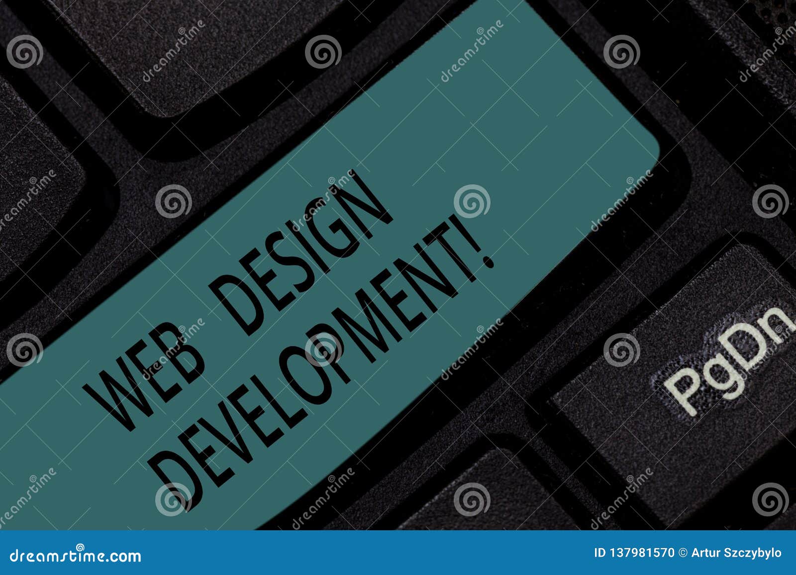 Handwriting Text Web Design Development. Concept Meaning Developing ...