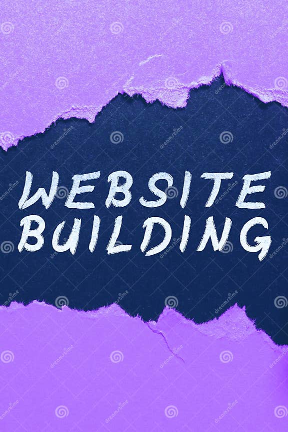 Handwriting Text Website Building. Word for Site is Constructed ...