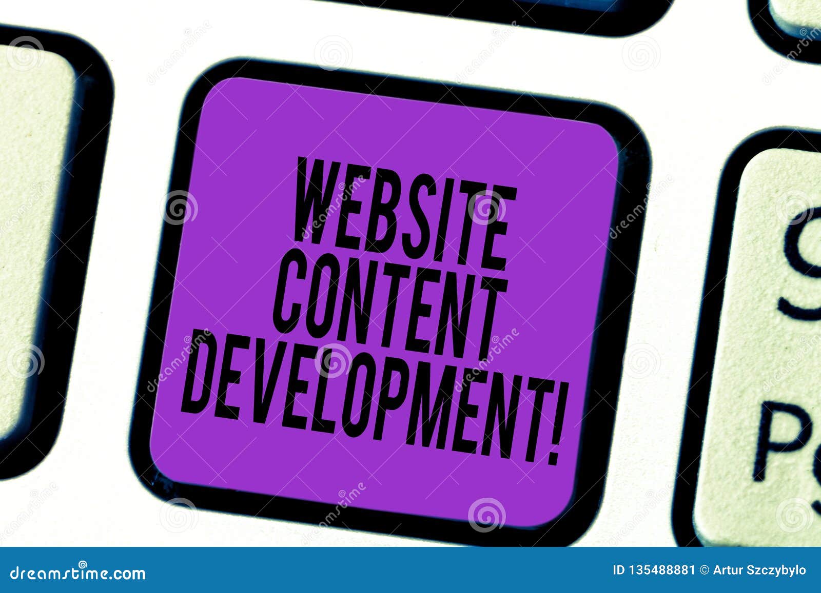 Handwriting Text Website Content Development. Concept Meaning Process ...