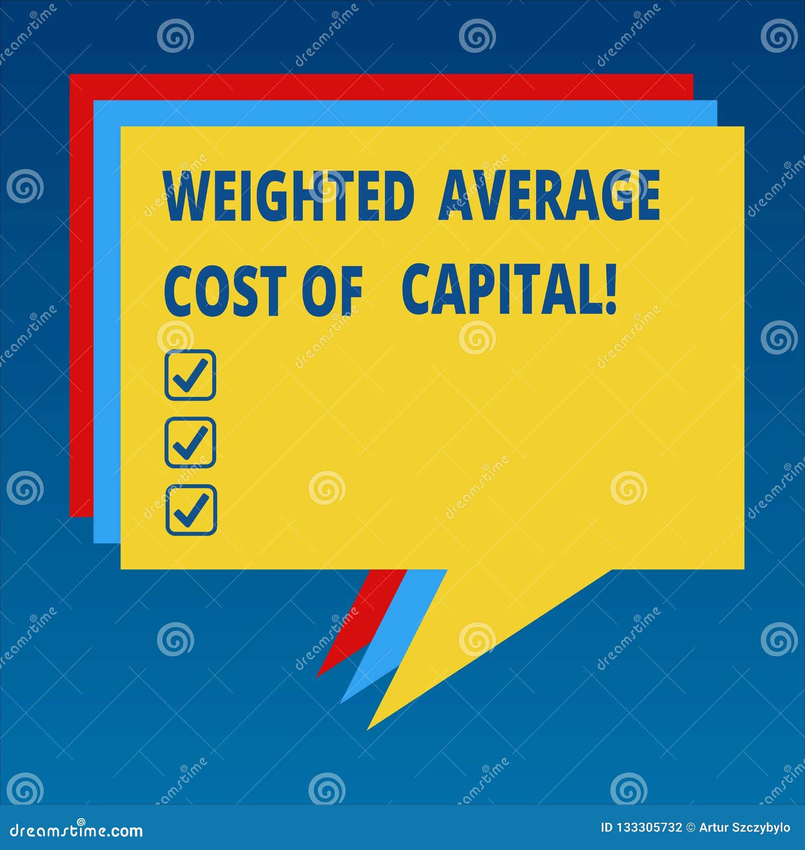 Handwriting Text Weighted Average Cost of Capital. Concept Meaning Wacc ...