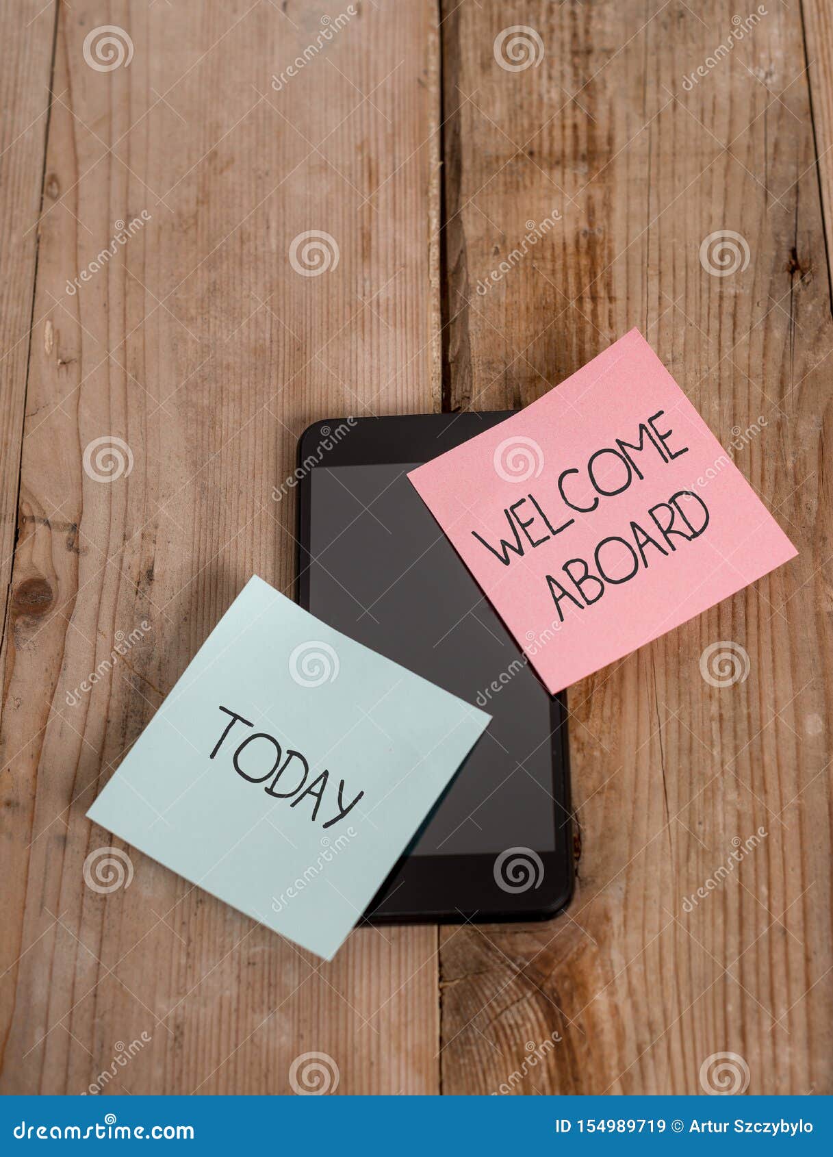 Handwriting Text Welcome Aboard. Concept Meaning Expression of ...