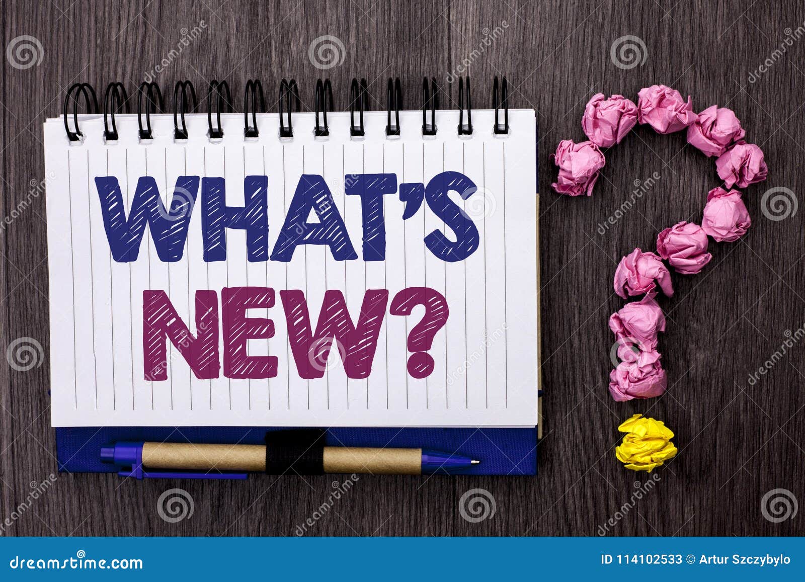 Handwriting Text What S New Question. Concept Meaning Asking ...