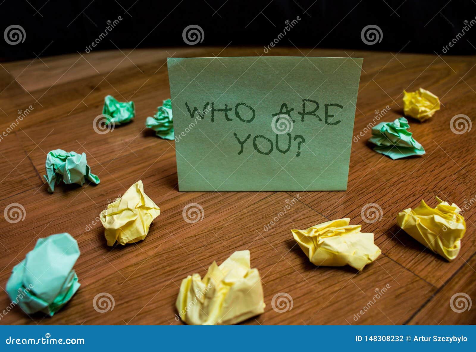 Handwriting Text Who are You Question. Concept Meaning Asking about ...