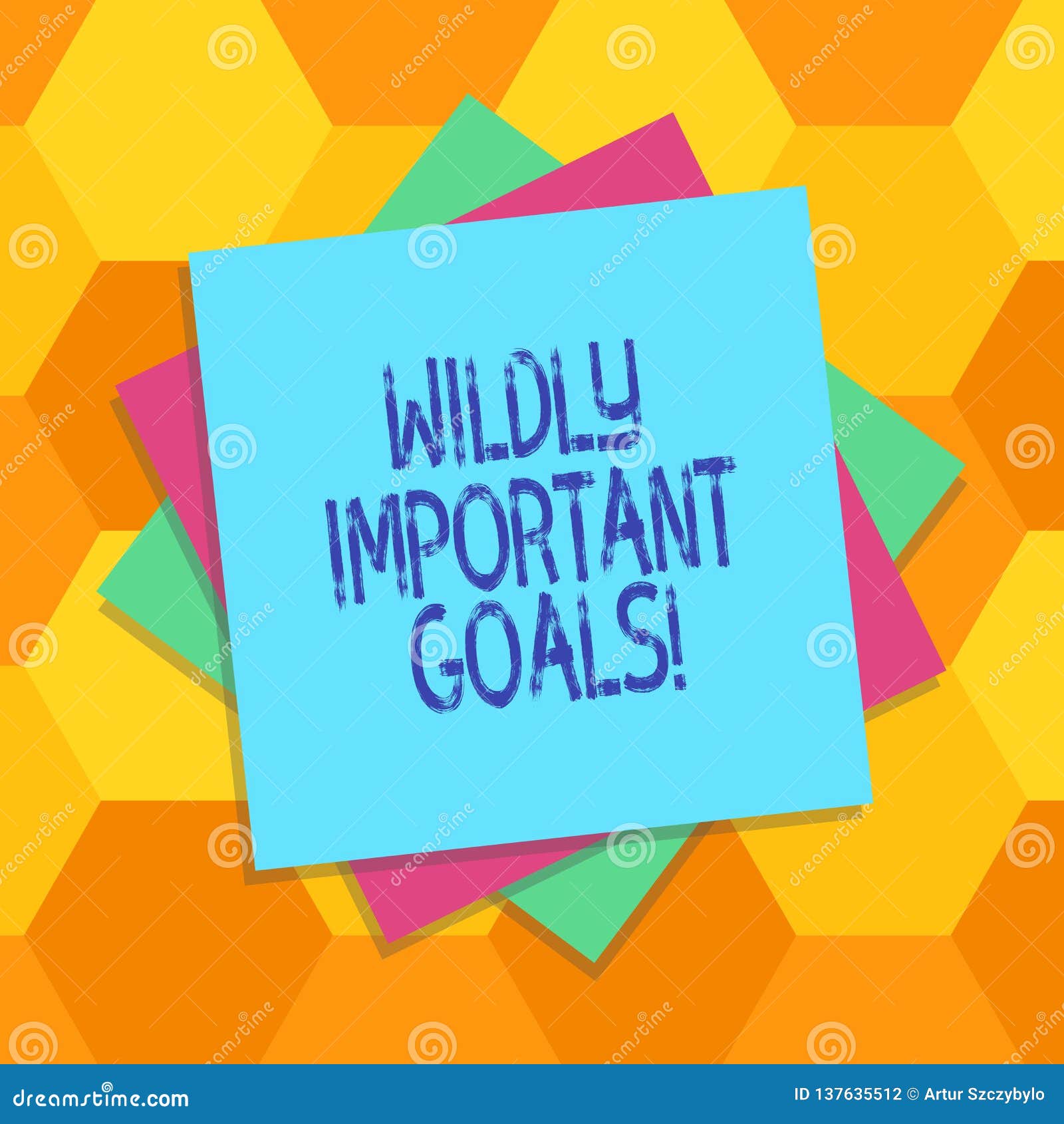 Handwriting Text Wildly Important Goals. Concept Meaning Most Important ...