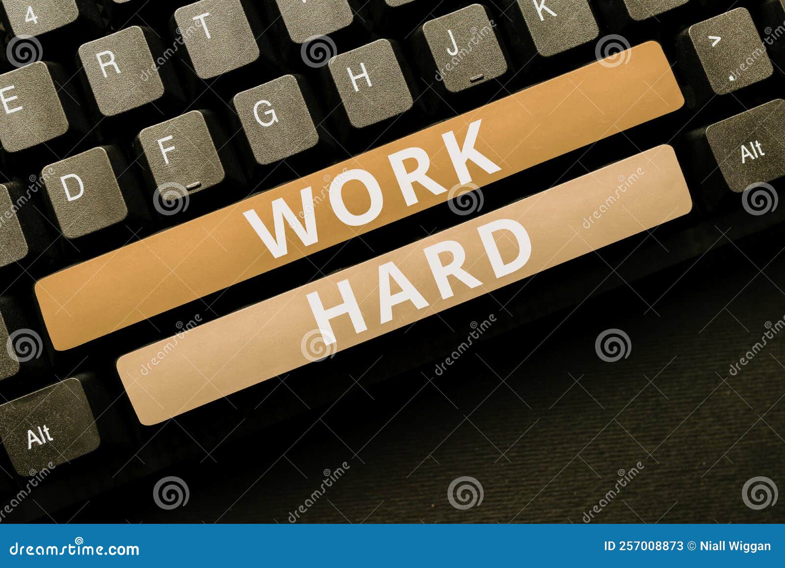 Sign Displaying Work Hard. Business Showcase Laboring that Puts Effort ...