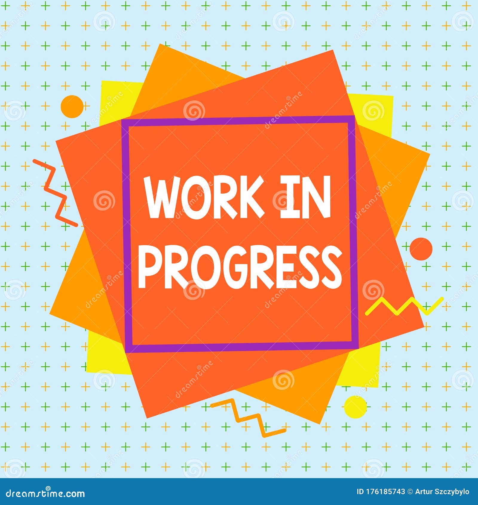 Handwriting Text Work in Progress. Concept Meaning Unfinished Project ...