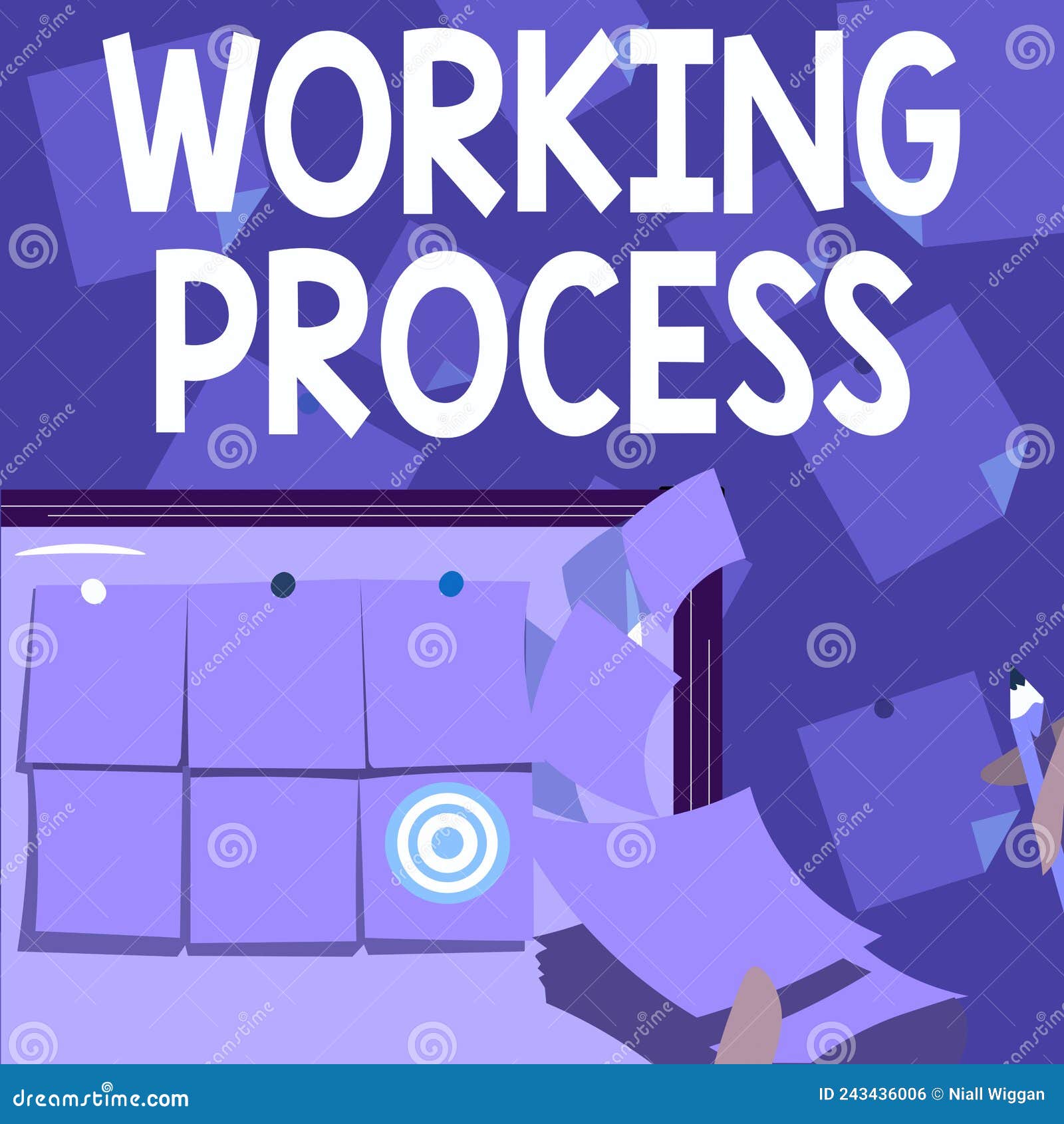 Handwriting Text Working Process. Business Approach Working Process ...