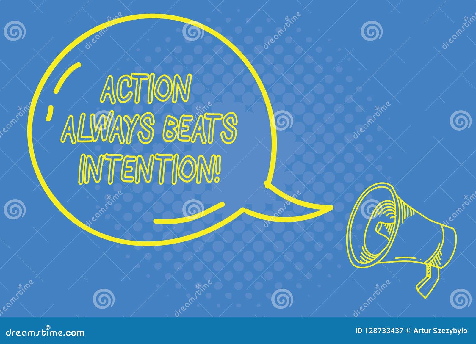 Handwriting Text Writing Action Always Beats Intention Concept Meaning