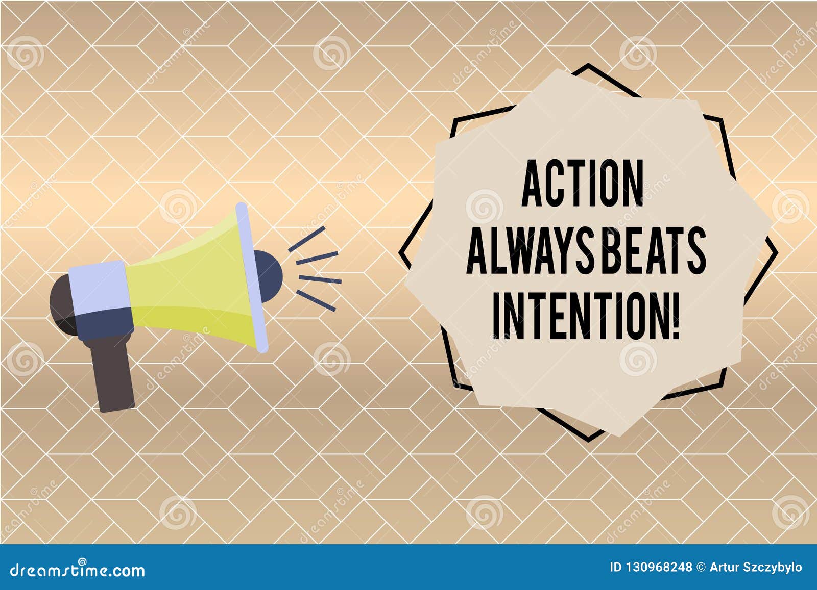 Handwriting Text Writing Action always Beats Intention. Concept Meaning ...