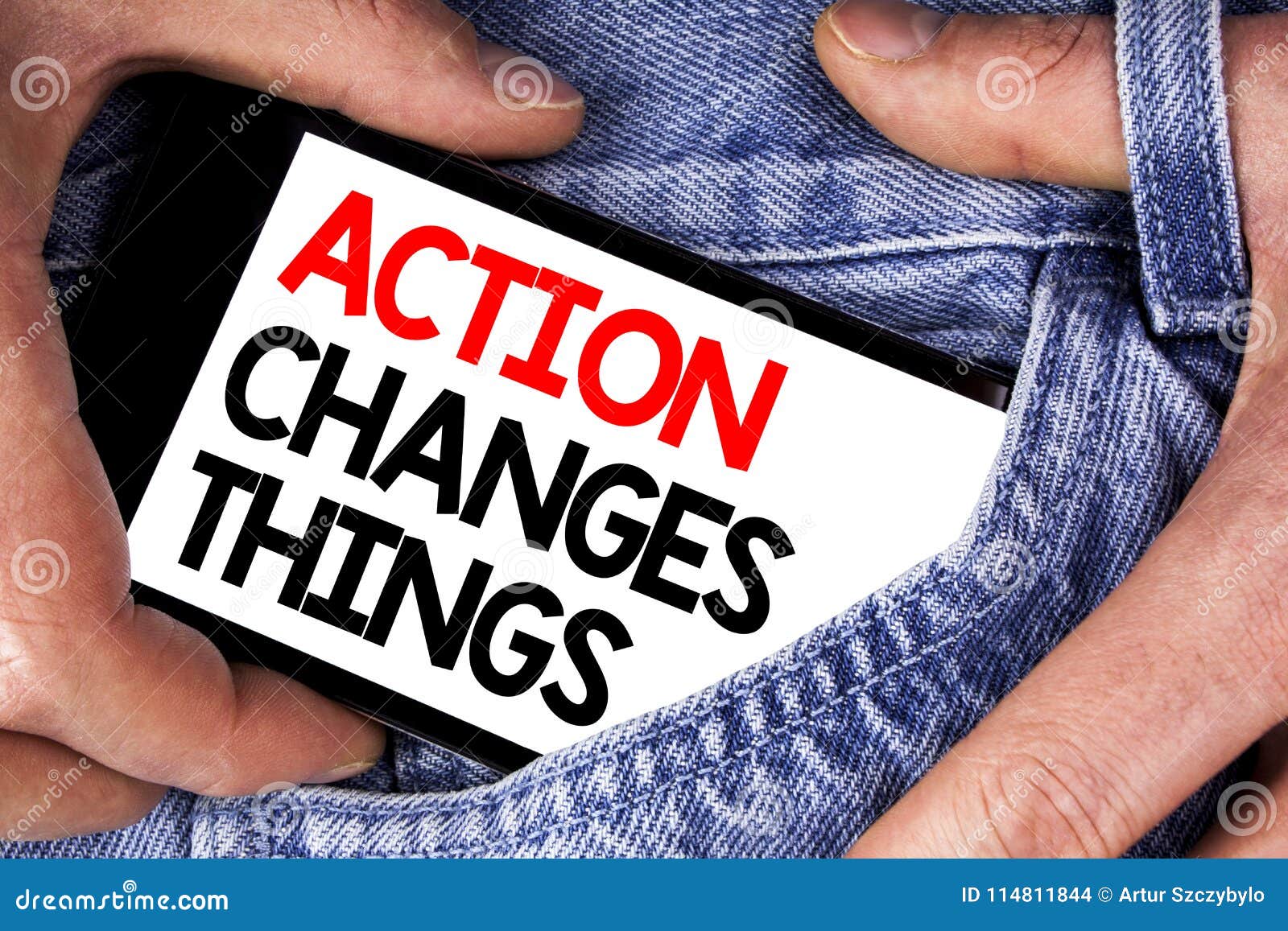 Handwriting Text Writing Action Changes Things. Concept Meaning Doing ...