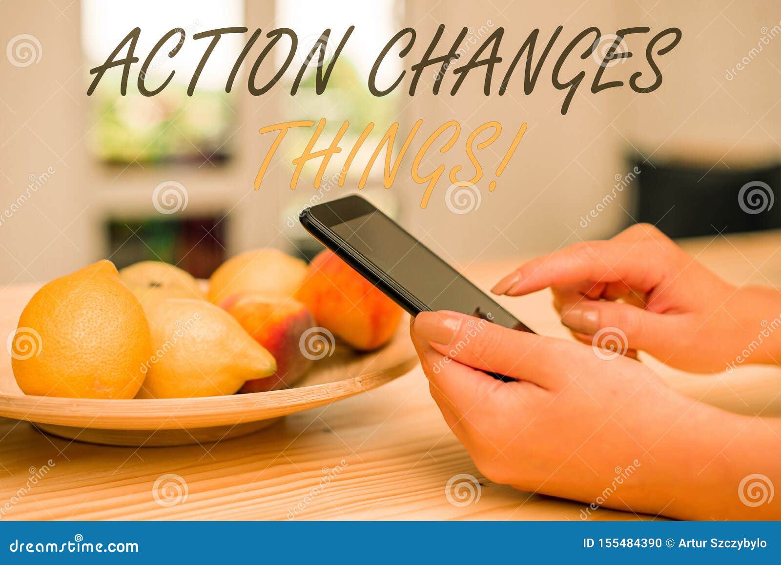 Handwriting Text Writing Action Changes Things. Concept Meaning Start ...