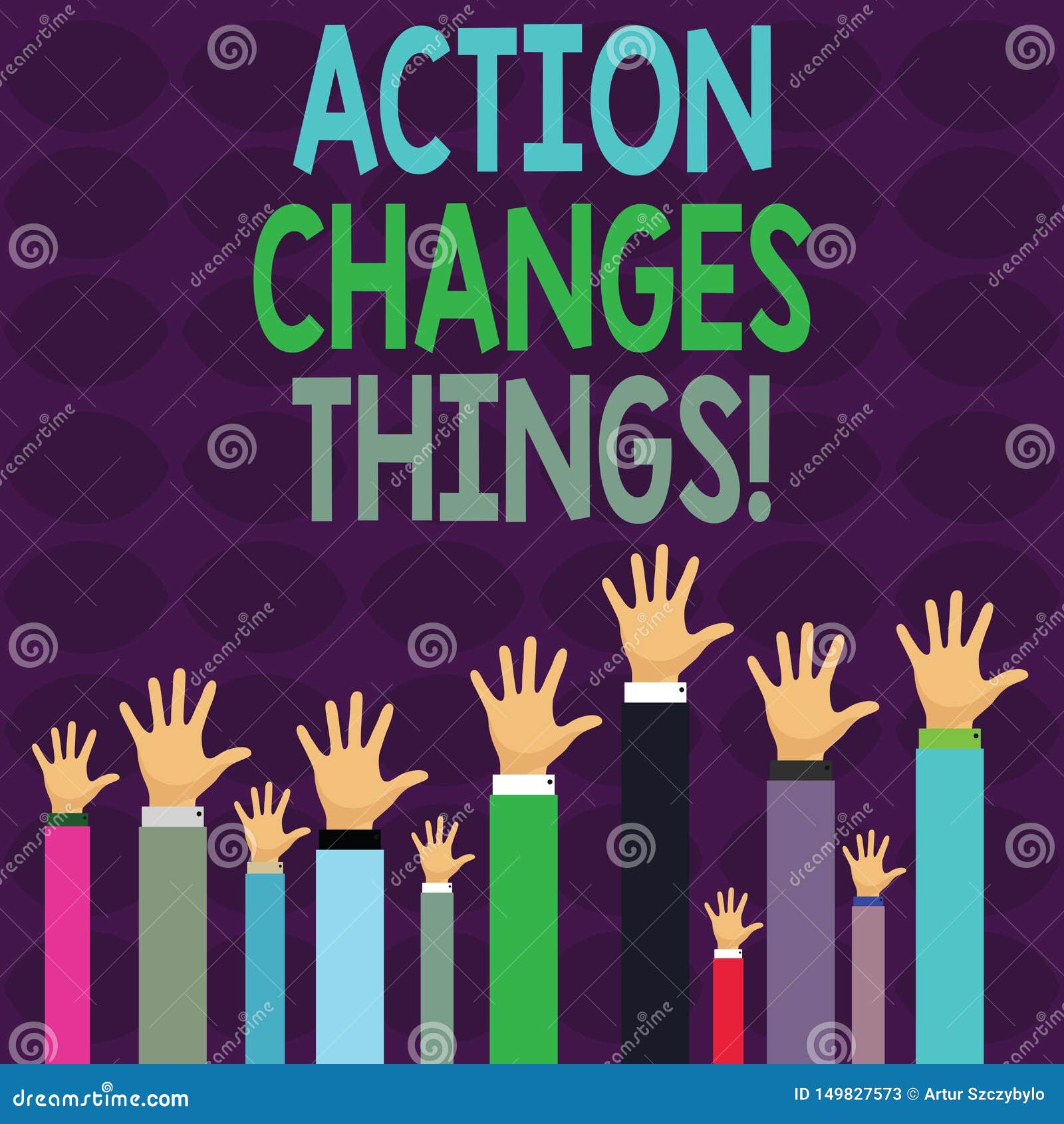 Handwriting Text Writing Action Changes Things. Concept Meaning Start ...