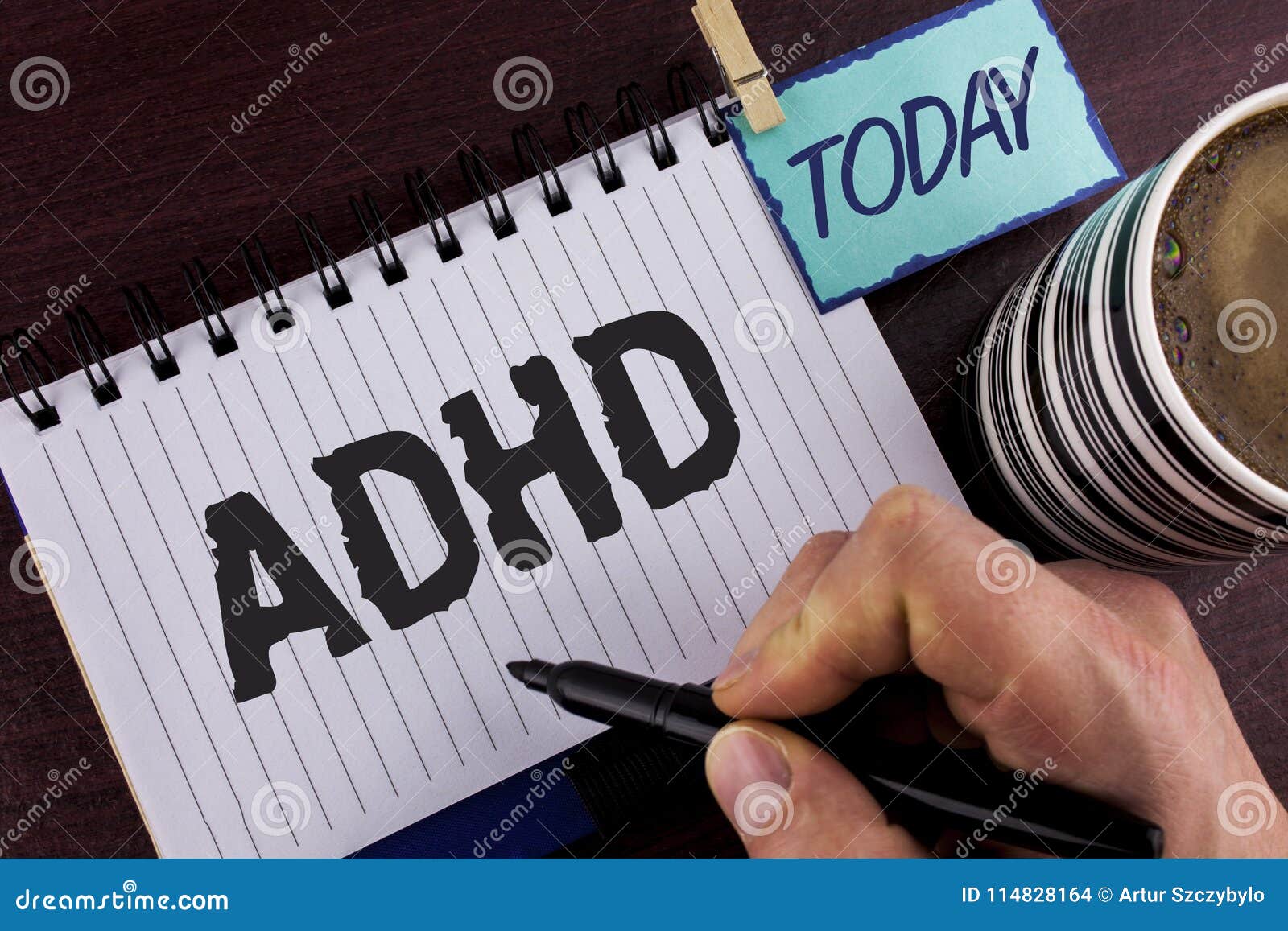 Handwriting Text Writing Adhd. Concept Meaning Learning Made Easier for ...