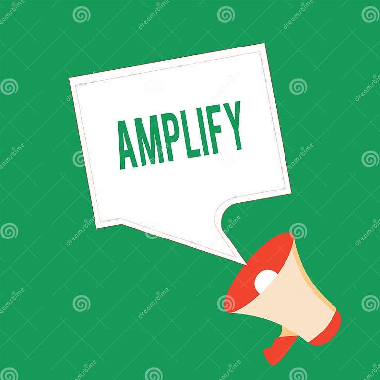 Handwriting Text Writing Amplify. Concept Meaning Make Something Bigger ...