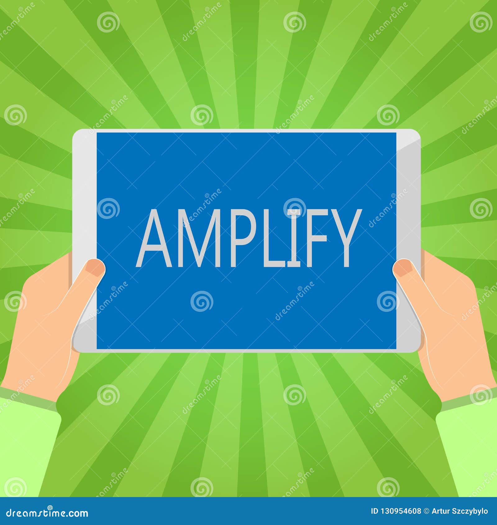 Handwriting Text Writing Amplify. Concept Meaning Make Something Bigger ...