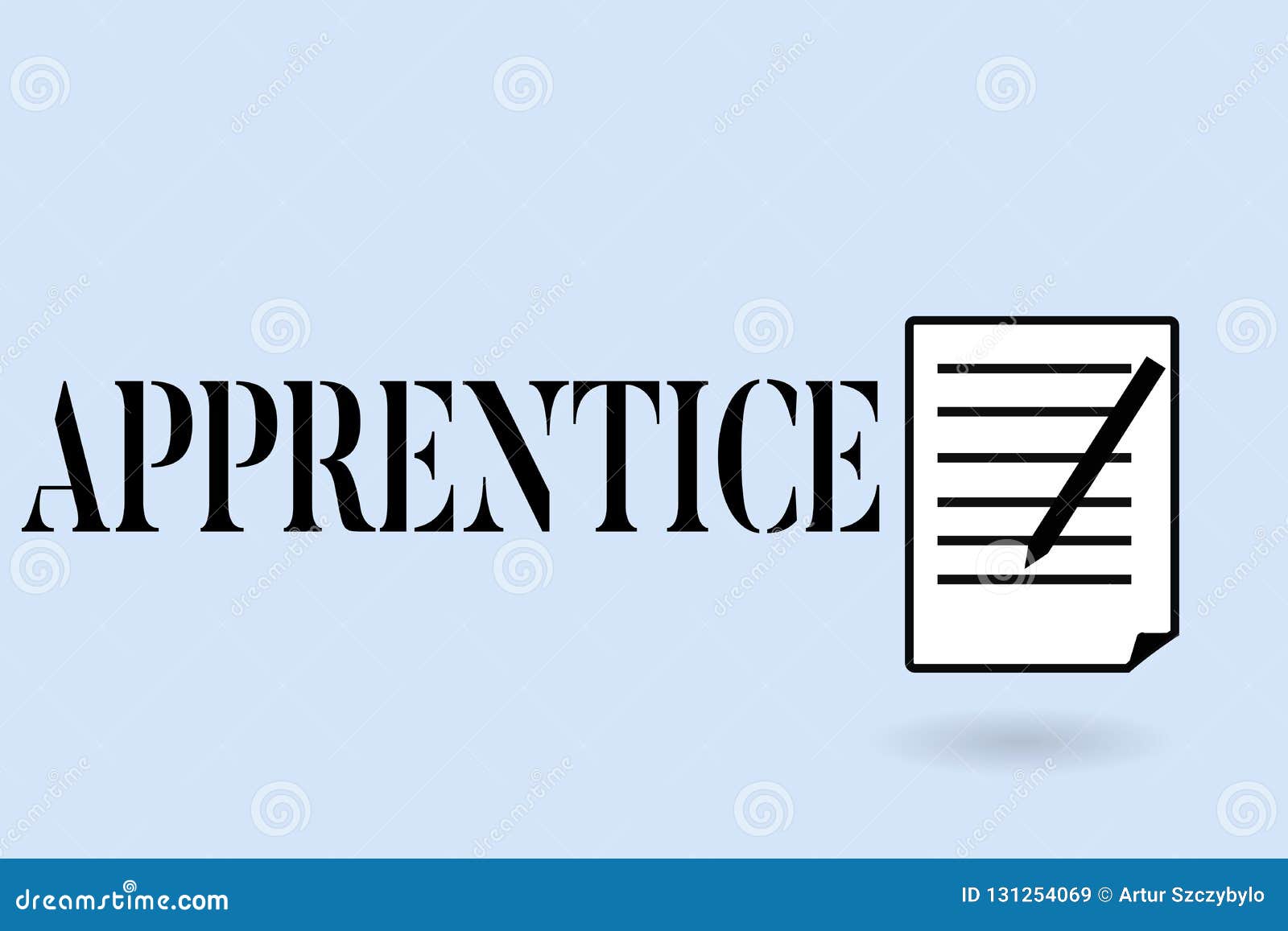 Handwriting Text Writing Apprentice. Concept Meaning Person Learning ...