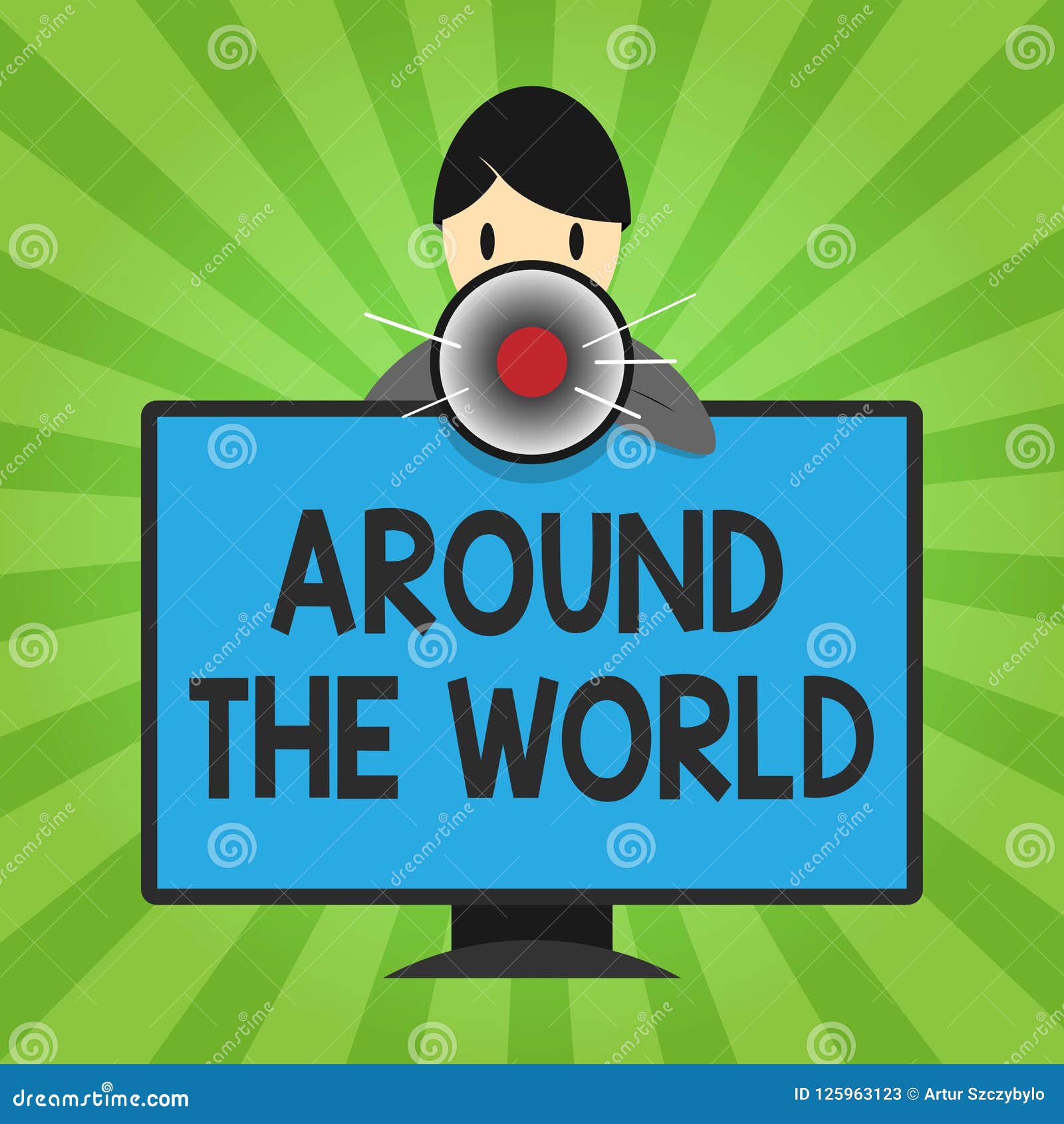 Handwriting Text Writing Around the World. Concept Meaning Saying that ...