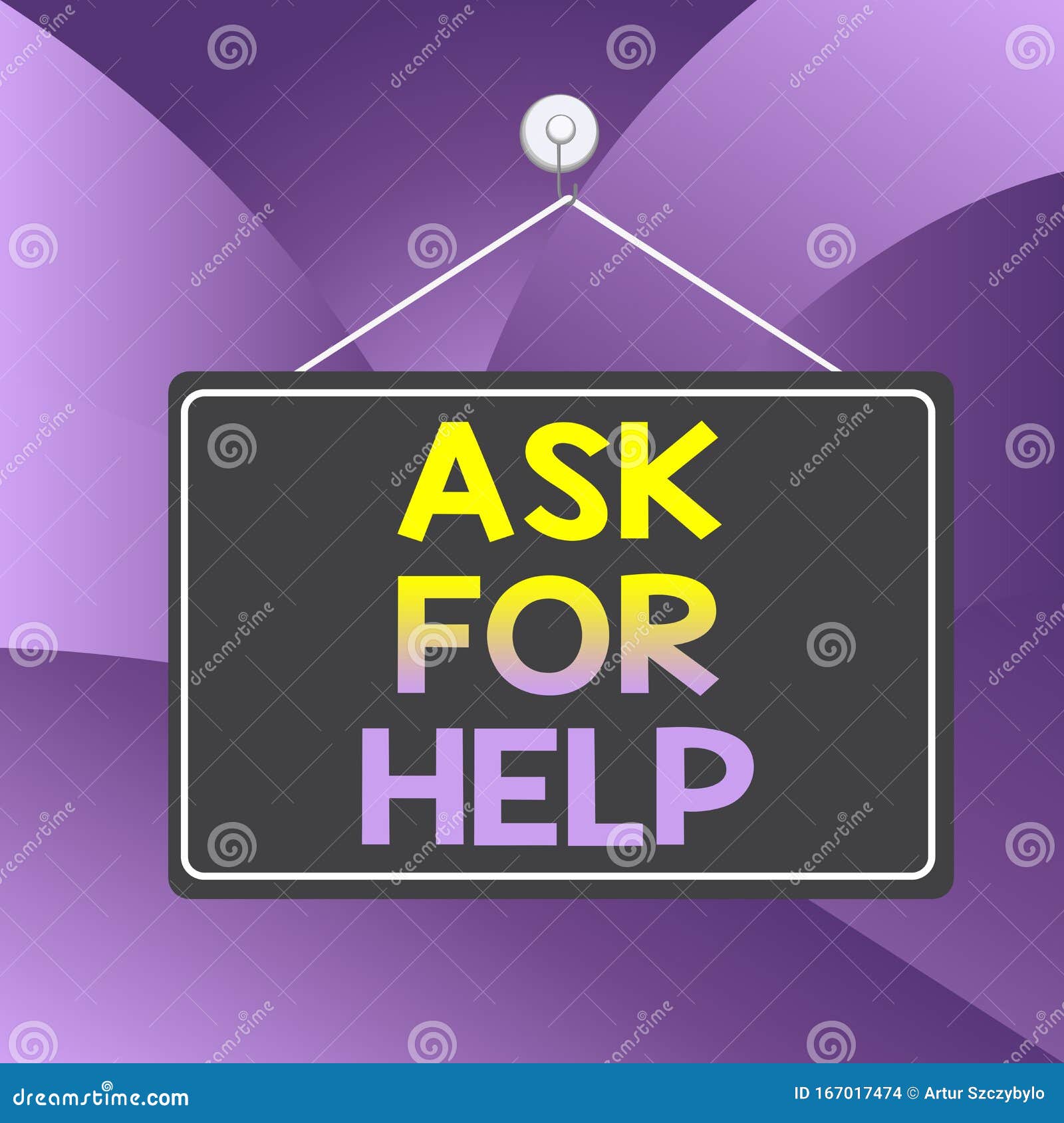 Handwriting Text Writing Ask for Help. Concept Meaning Request To ...