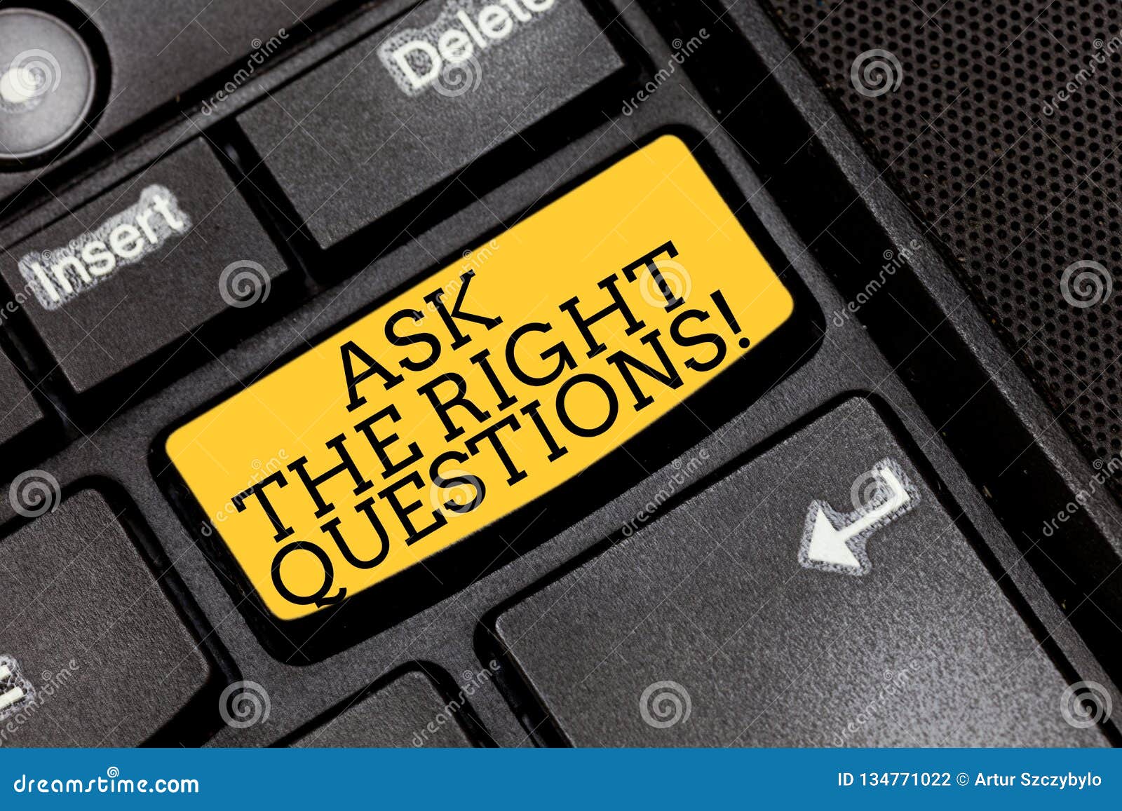 Handwriting Text Writing Ask the Right Questions. Concept Meaning ...