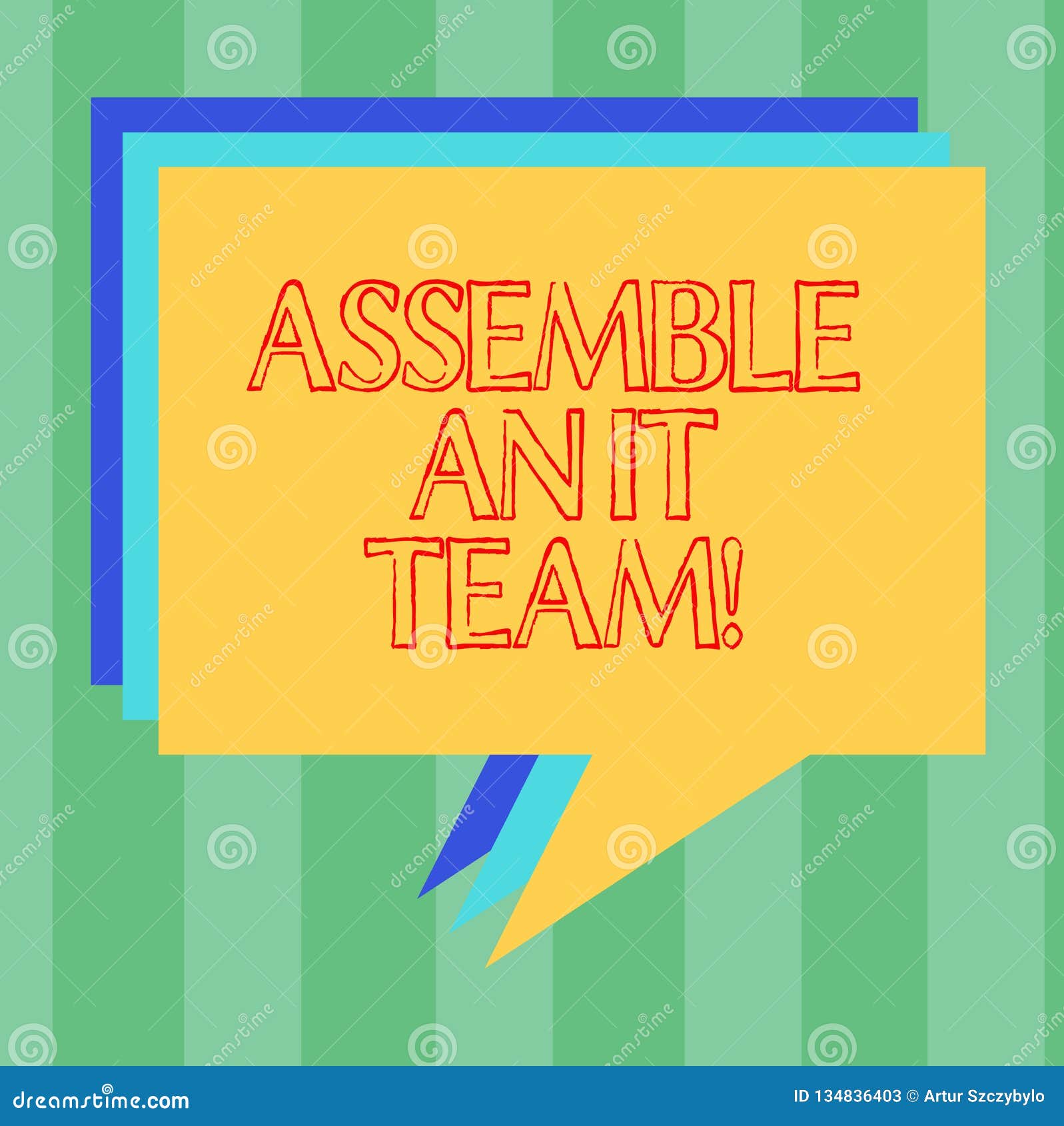 Handwriting Text Writing Assemble an it Team. Concept Meaning Create ...