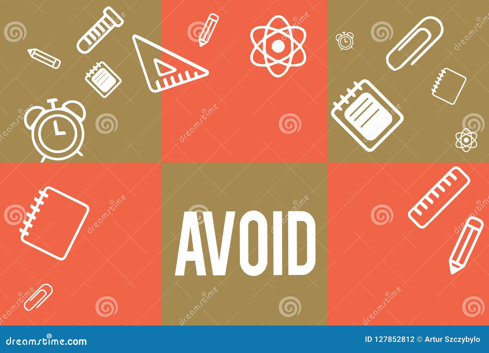 Handwriting Text Writing Avoid. Concept Meaning Contrive Not To Meet ...