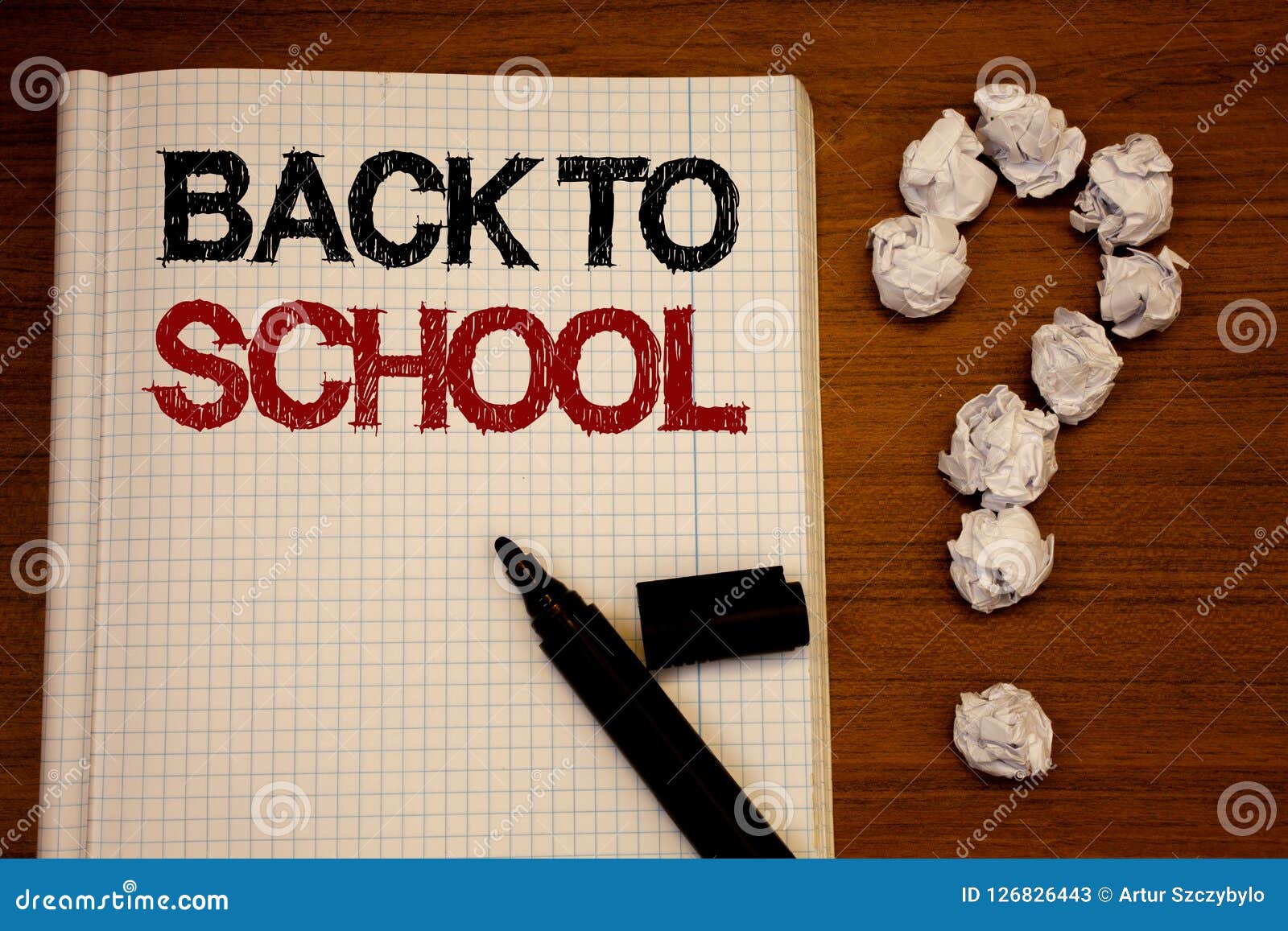 Handwriting Text Writing Back To School. Concept Meaning Return To ...