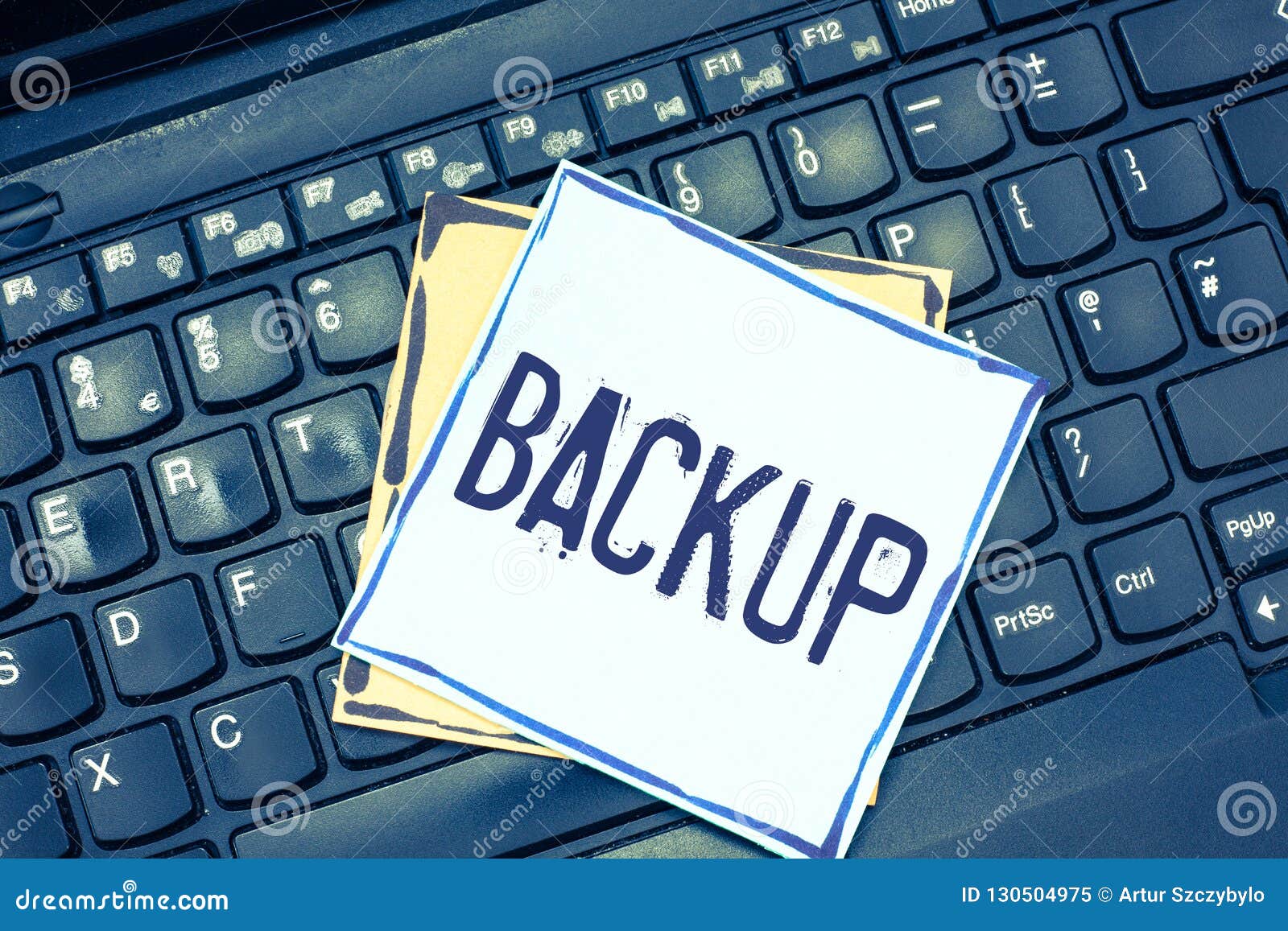 Handwriting Text Writing Backup. Concept Meaning Copy of File or Other ...