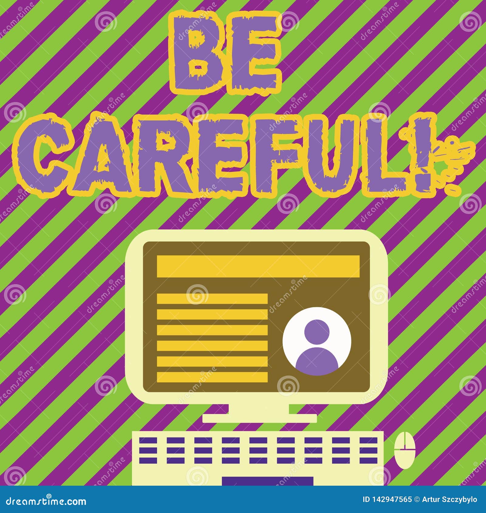 Handwriting Text Writing Be Careful. Concept Meaning Making Sure of ...