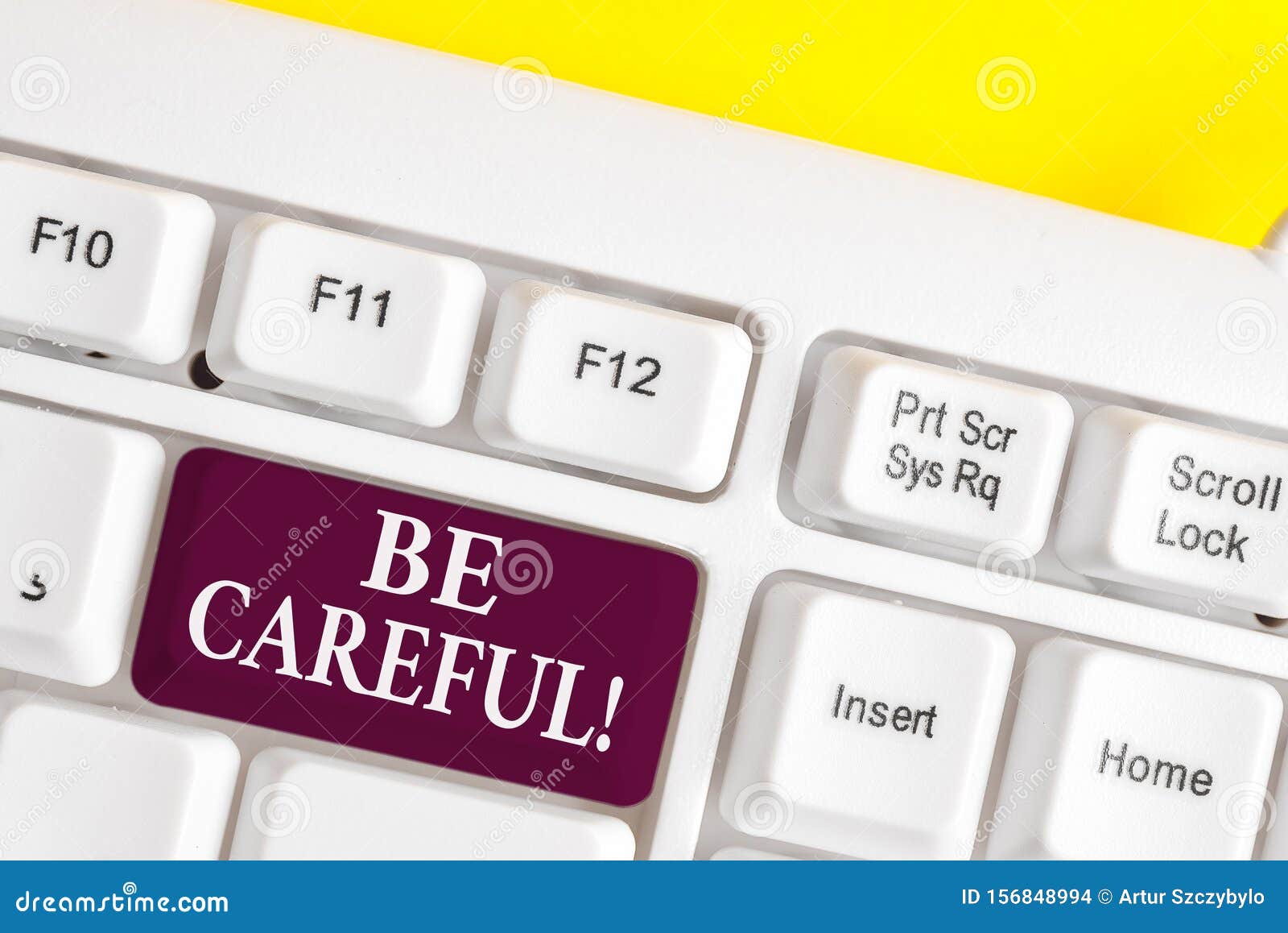 Handwriting Text Writing Be Careful. Concept Meaning Making Sure of ...