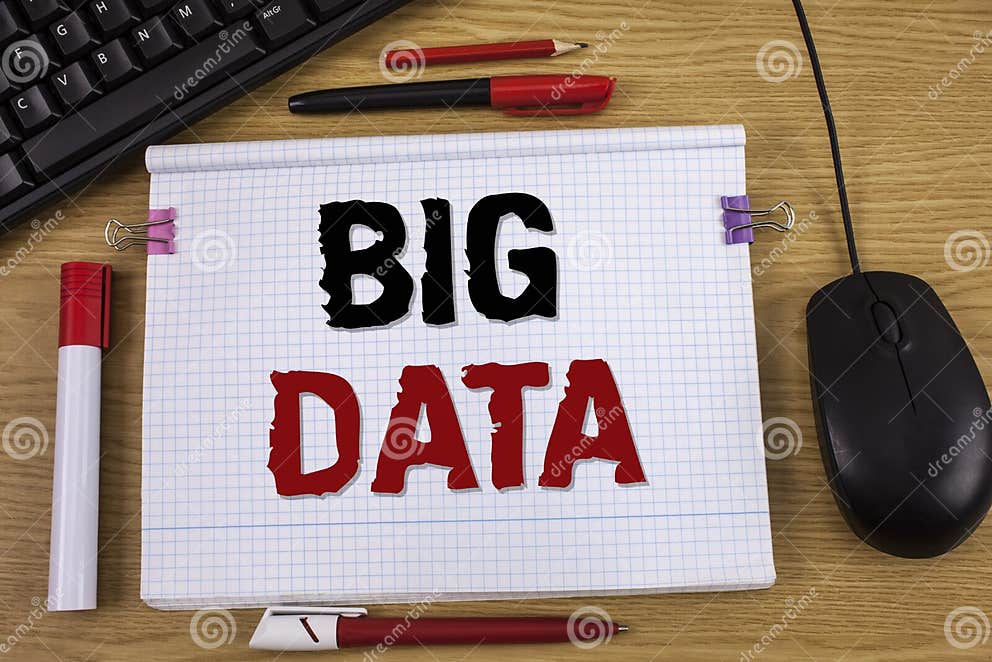 Handwriting Text Writing Big Data. Concept Meaning Large Amount of ...