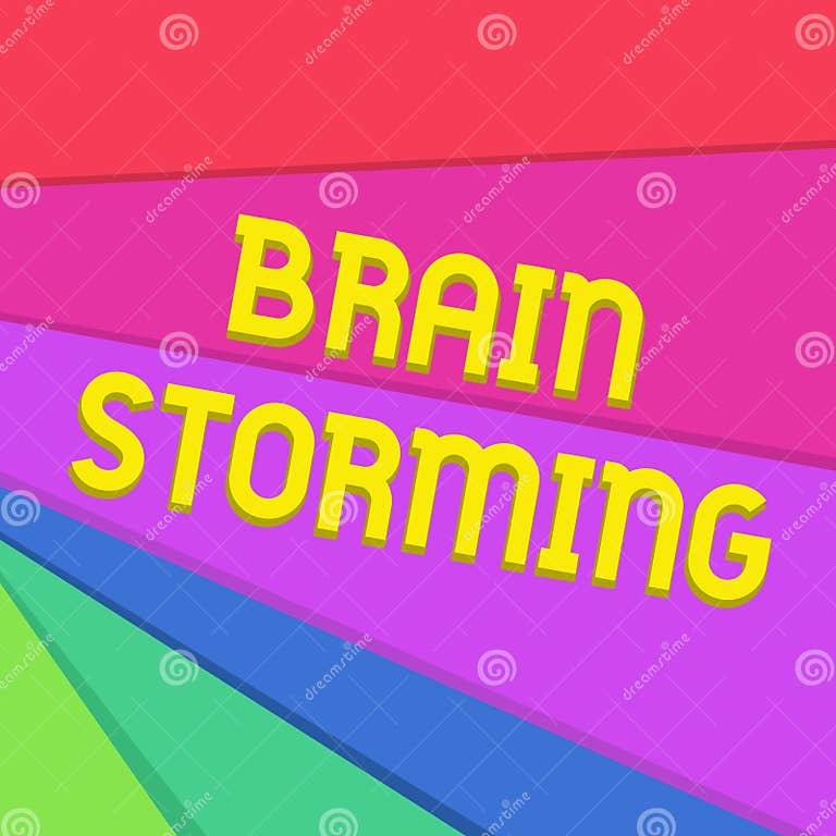 Handwriting Text Writing Brain Storming. Concept Meaning Stimulating ...