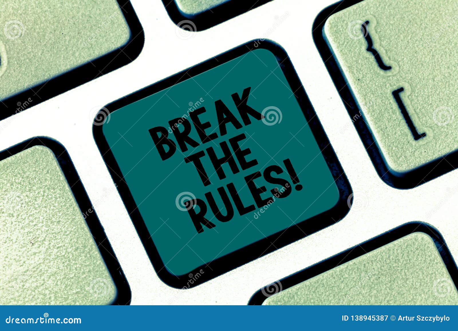 Handwriting Text Writing Break the Rules. Concept Meaning Make Changes ...