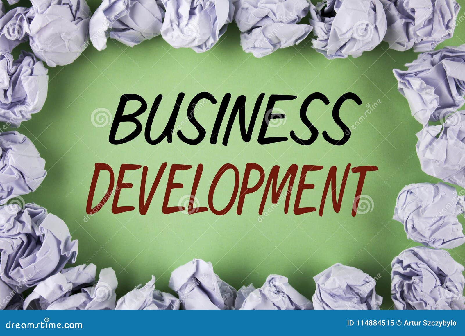 Handwriting Text Writing Business Development. Concept Meaning Develop ...