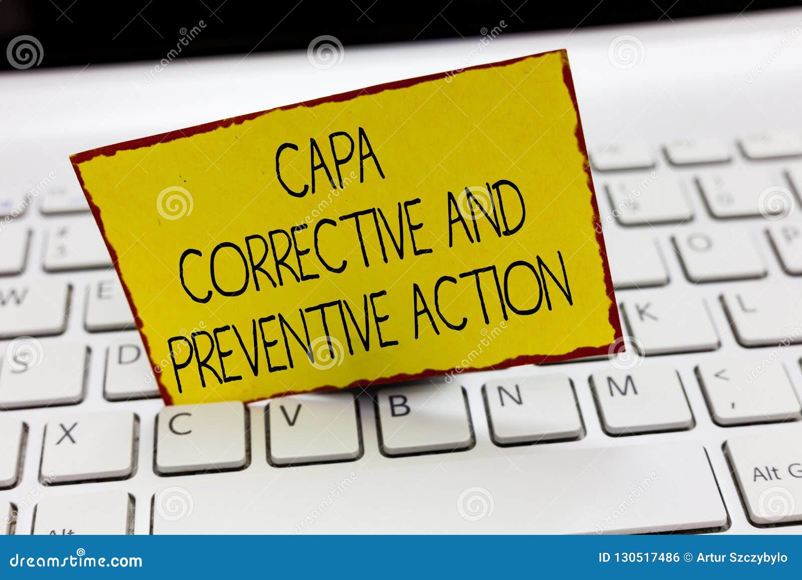 Handwriting Text Writing Capa Corrective and Preventive Action. Concept ...