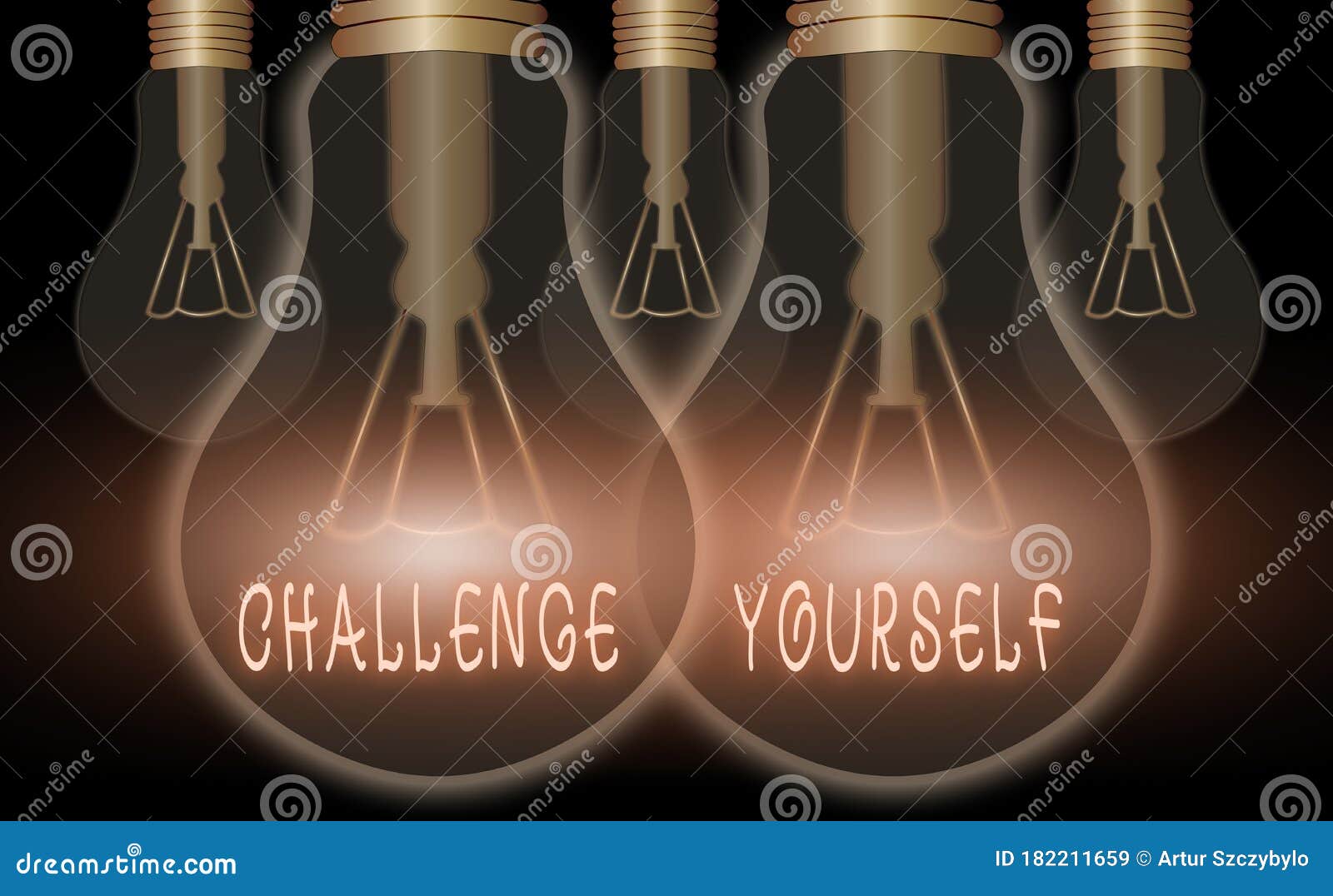 Handwriting Text Writing Challenge Yourself. Concept Meaning Setting ...