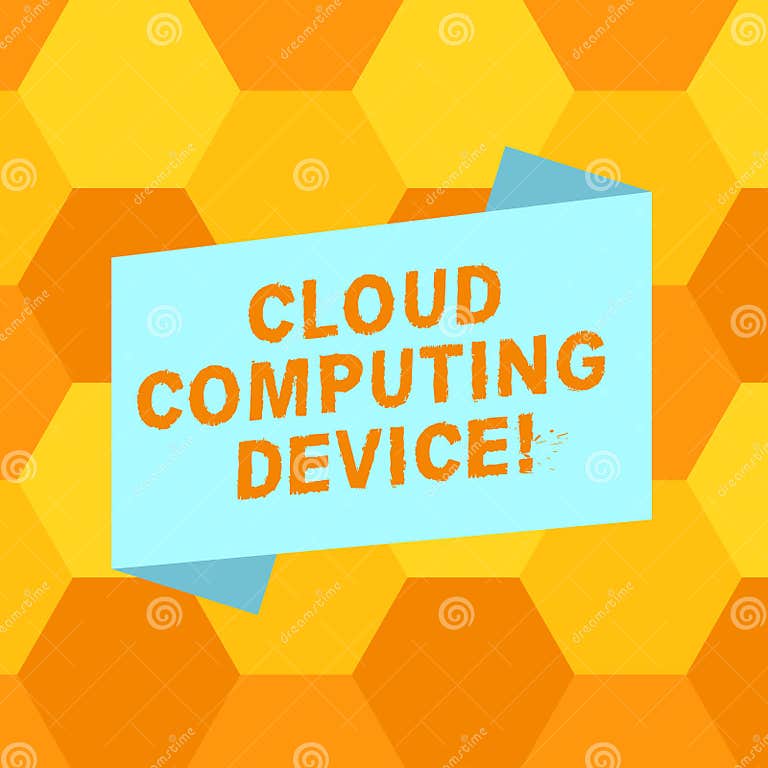 Handwriting Text Writing Cloud Computing Device. Concept Meaning Shared ...