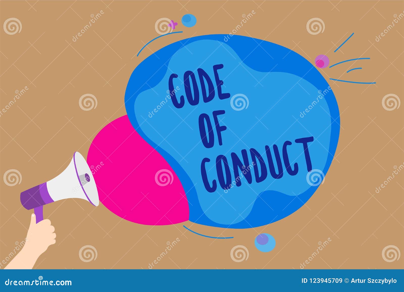 Handwriting Text Writing Code of Conduct. Concept Meaning Ethics Rules ...